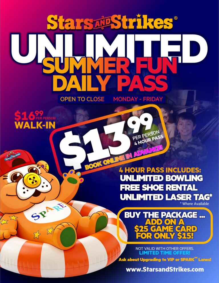 Unlimited Summer Fun Daily Pass - Stars and Strikes